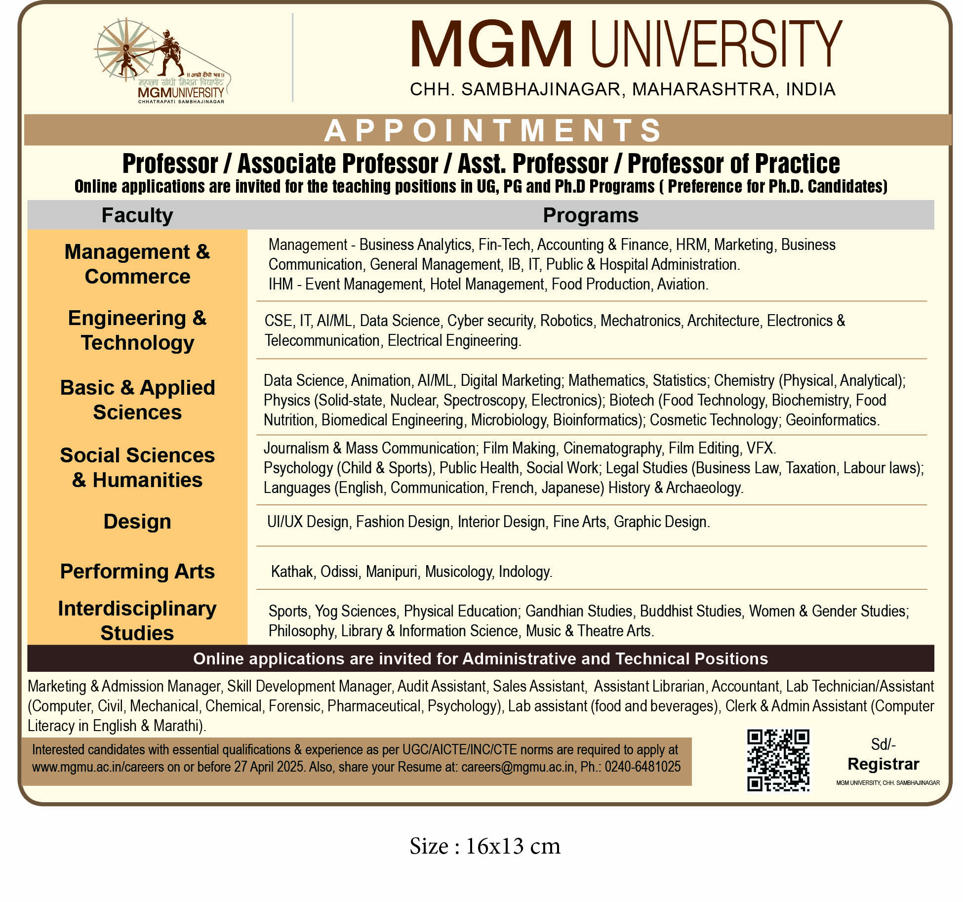 MGM University, Chh. Sambhajinagar | Multidisciplinary NEP 2020 Aligned ...